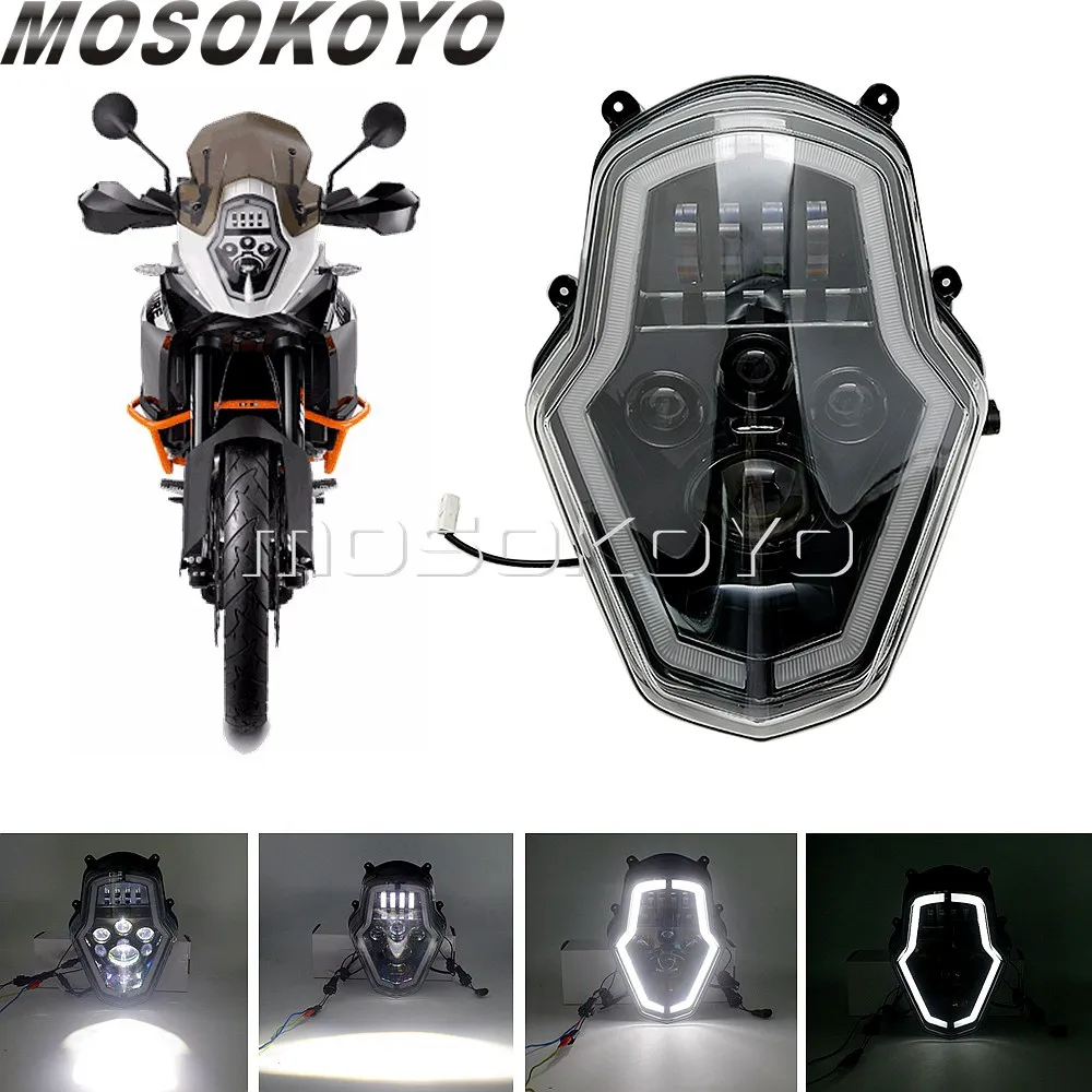 Motorcycle-LED-Headlight-Assembly-Front-LED-With-DRL-Daytime-Running ...
