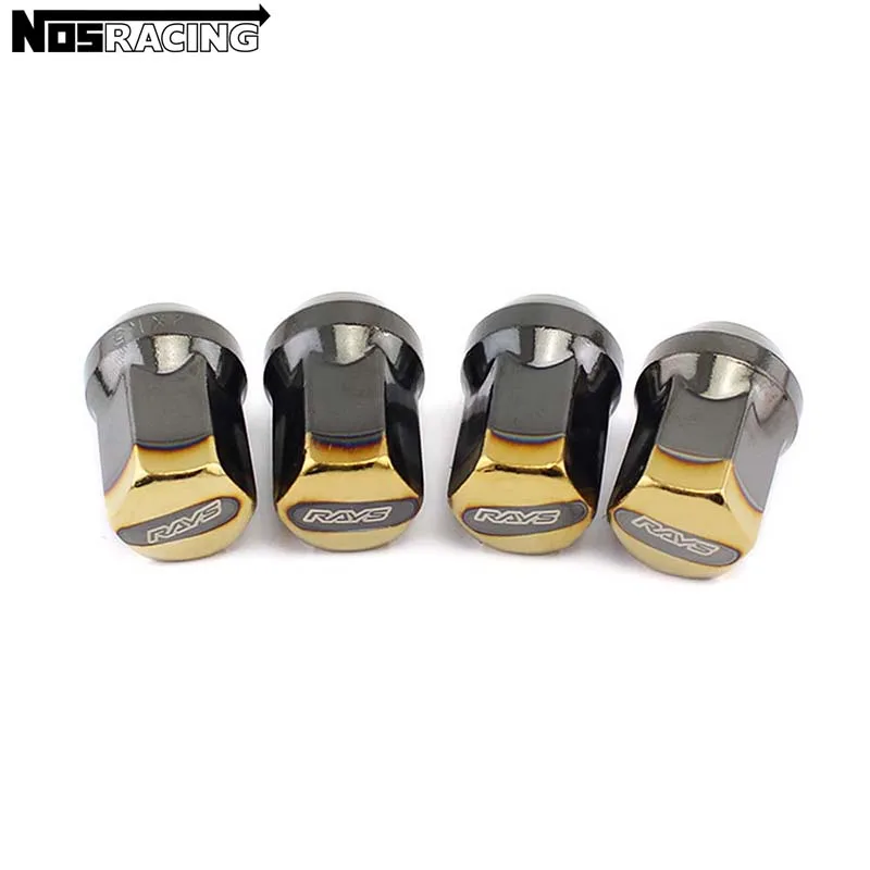 M12x1.5 Rays Wheel Lug Nuts Burnt Gold Black JDM Car Tuning Racing ...