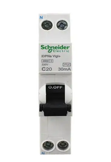 A9D93616 A9 SLIM 4.5kA 16A TypeA 1P+N | C | 30mA | 16A IDPN Vigi+(18mm ...