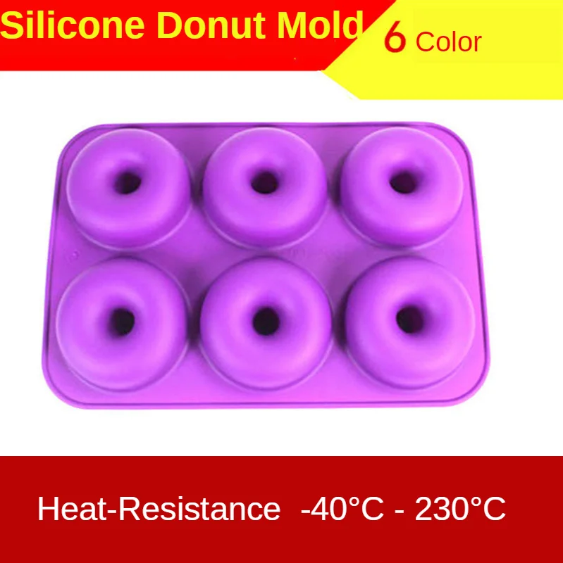 6 Even Donut Mold Baking Cake Silicone Mold Appearance Patent DIY ...