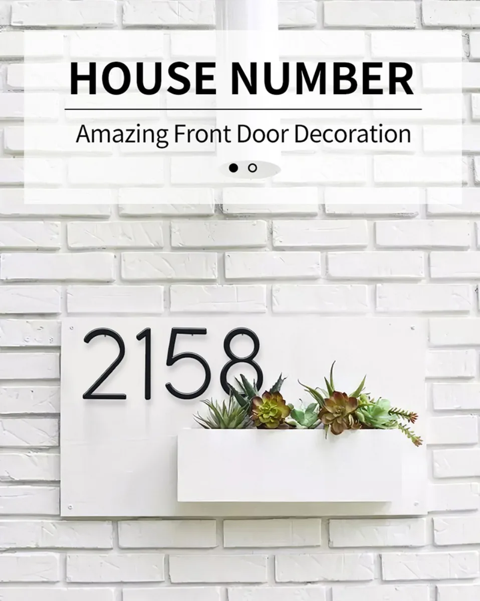 12cm Big 3D Modern House Number Door Home Address Numbers for House ...