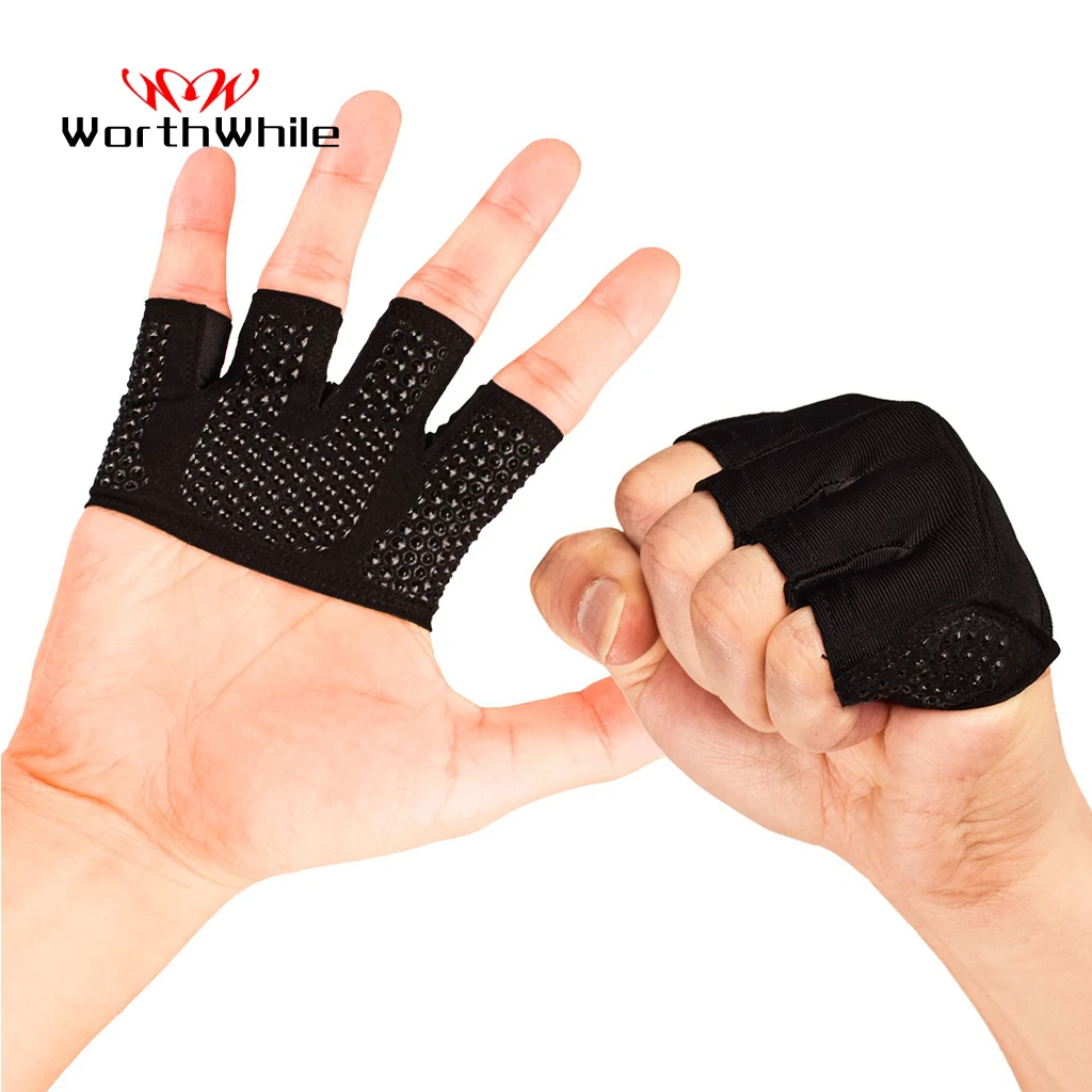 Worthwhile Gym Fitness Half Finger Gloves Men Women For Crossfit ...