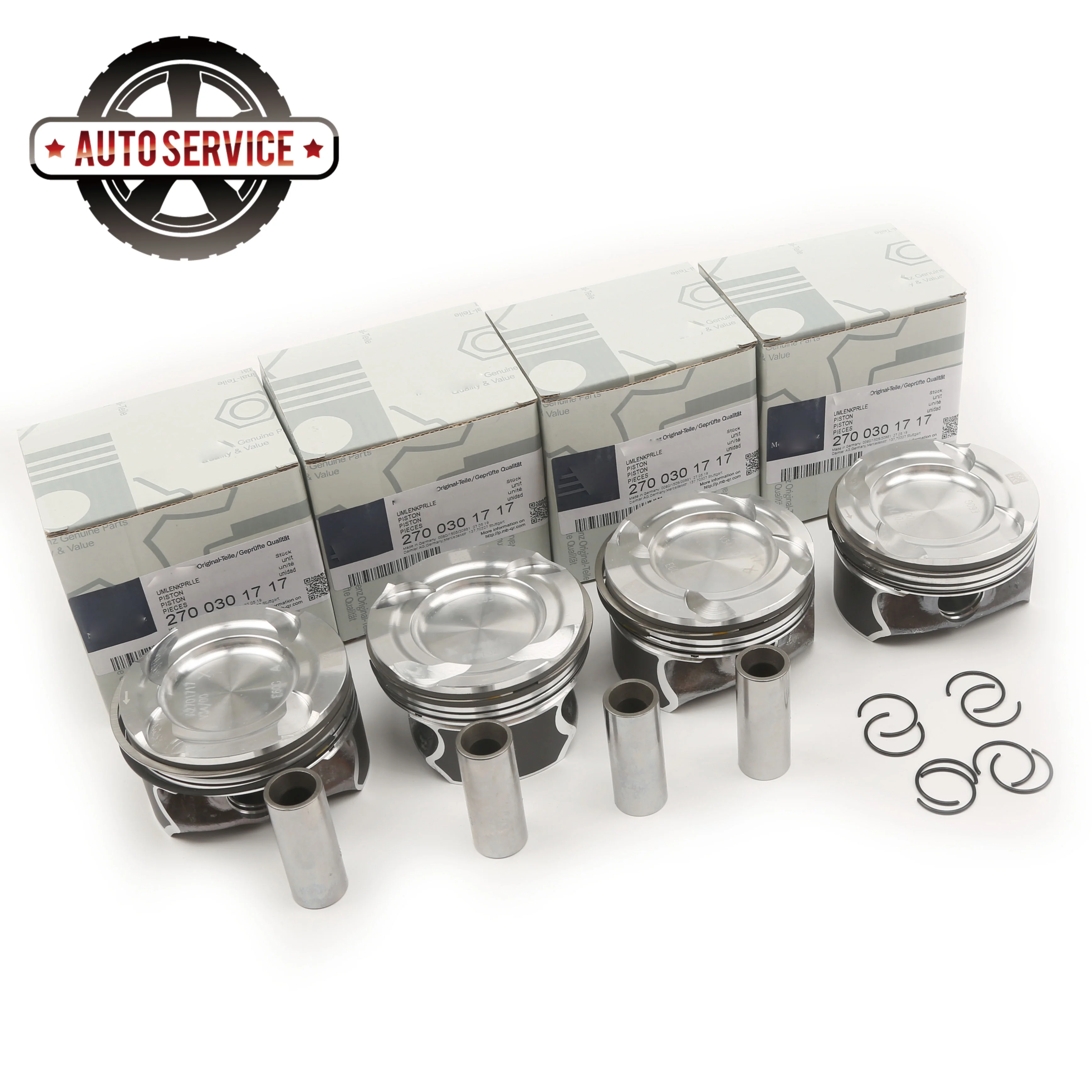 4pcs Pistons & Rings 1.6T M270.910 For Mercedes Benz W176 A180 A 200 ...