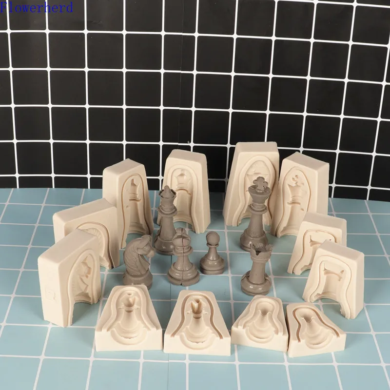 Chess-Set-of-Six-Diy-Fondant-Cake-Decoration-Chocolate-Baking-Liquid ...