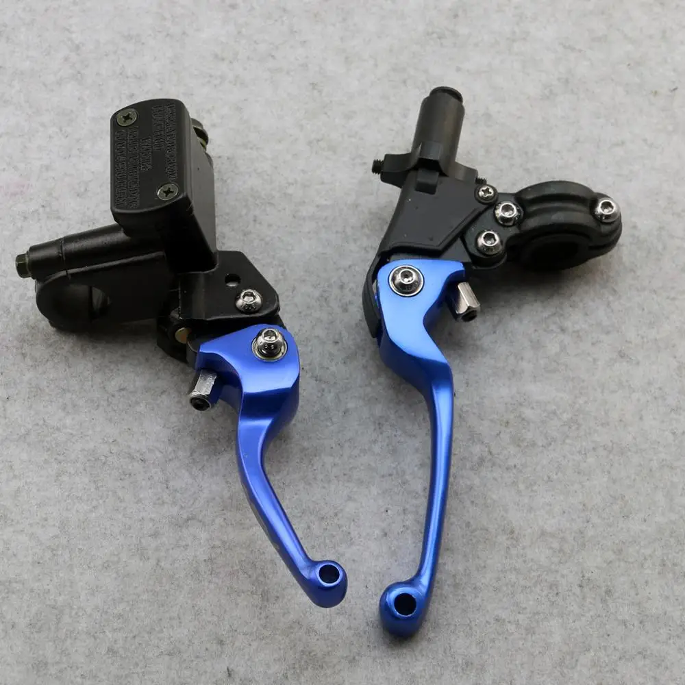 Blue Folding Brake Lever Clutch Lever & Front Pump Fit For Motorcycle ...