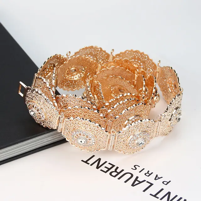 Wedding Dress Caftan Belt Arabic Morocco Women Belt 18K Gold Silver ...