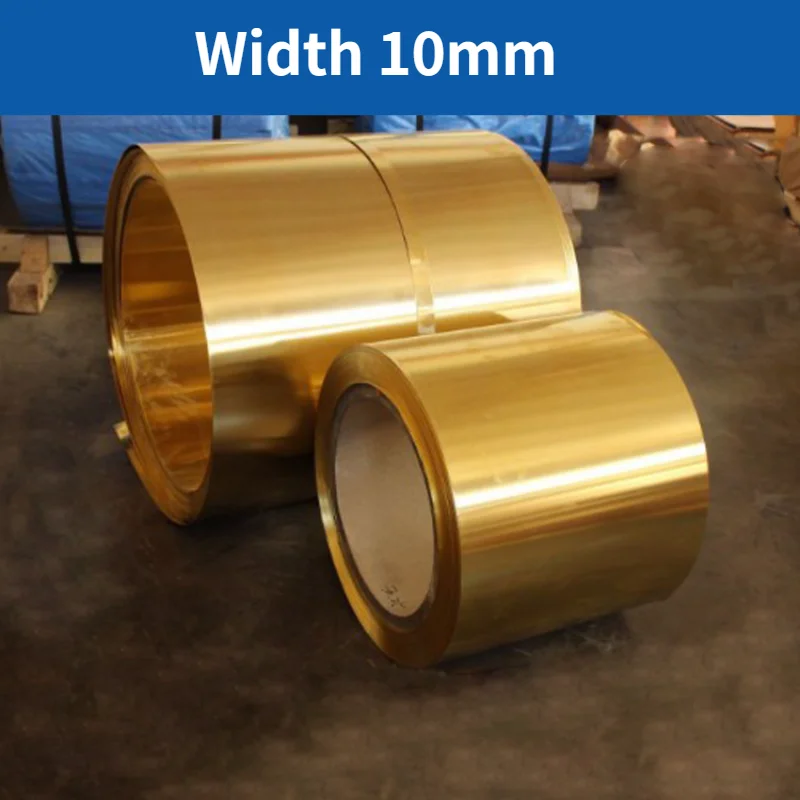 Width 10mm * Thick 0.1/0.2/0.3/0.5mm 1meter/roll Thin Brass Sheet Strip ...