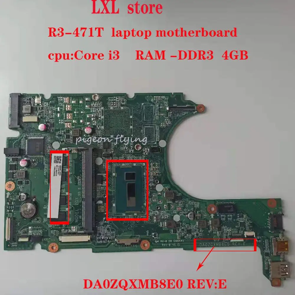 ZQX DA0ZQXMB8E0 REV: E für Acer Aspire R3 471T R3 471 motherboard Mainboard NBM88110066 CPU ...