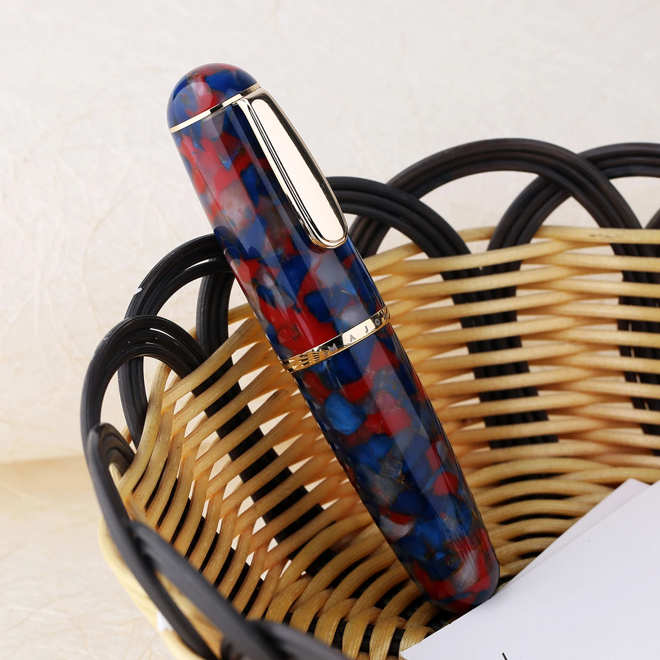 MAJOHN Q1 Mini Acrylic Fountain Pen Portable Ink Pen Iridium EF/F Nib ...