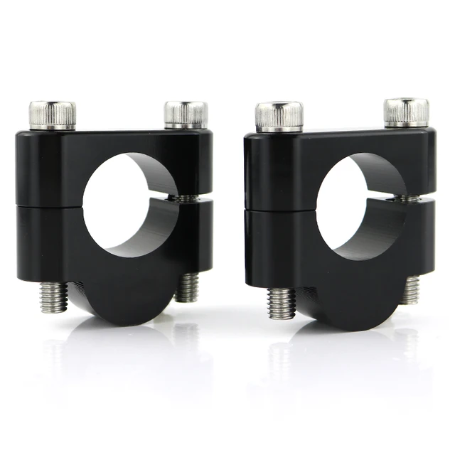 28mm 1 1/8" Handlebar Fat Bar Risers Clamps Aluminum Fit For Honda CBF ...