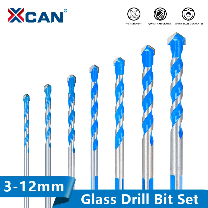 Xcan Drill Bit 3 4 5 6 8 10 12mm Glass Drill Bit Triangle Bit Ceramic ...