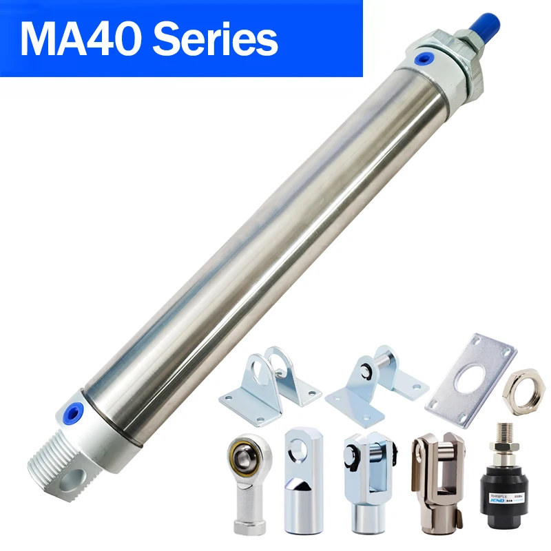 Pneumatic-Air-Cylinder-40MM-Bore-Stainless-Steel-Double-Action-Mini ...