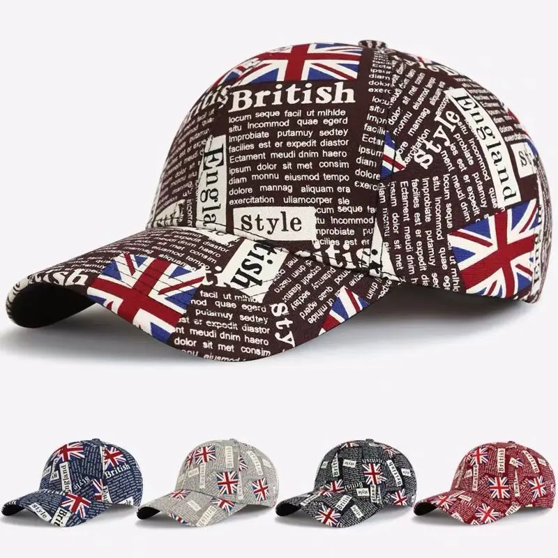New-British-UK-Flag-Letter-BaseballCap-Snapback-Hats-Sun-protection ...