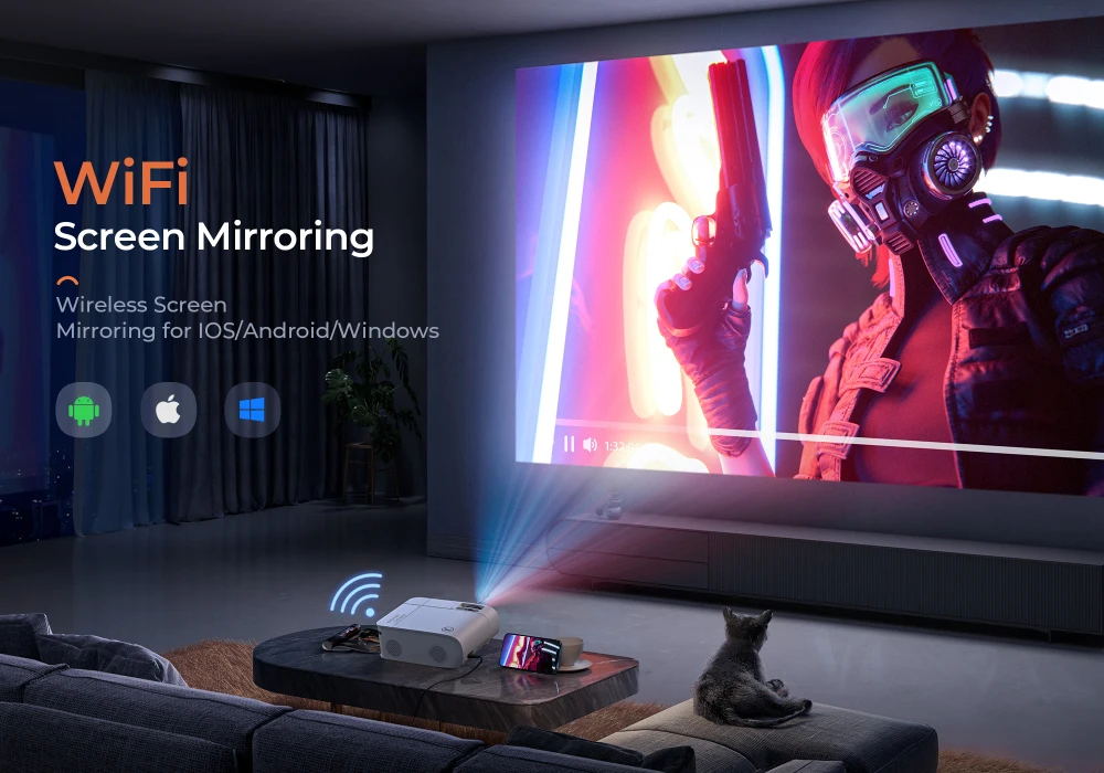 VANKYO Leisure 480W WiFi SYNC Projector 4K 75% Zoom Full HD Native ...