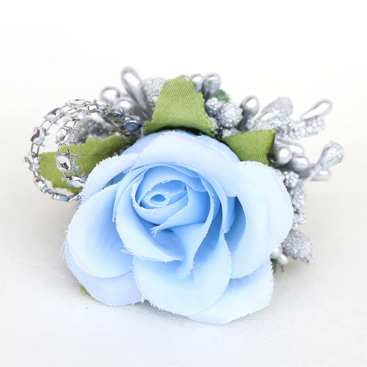 Blue And Silver Boutonniere