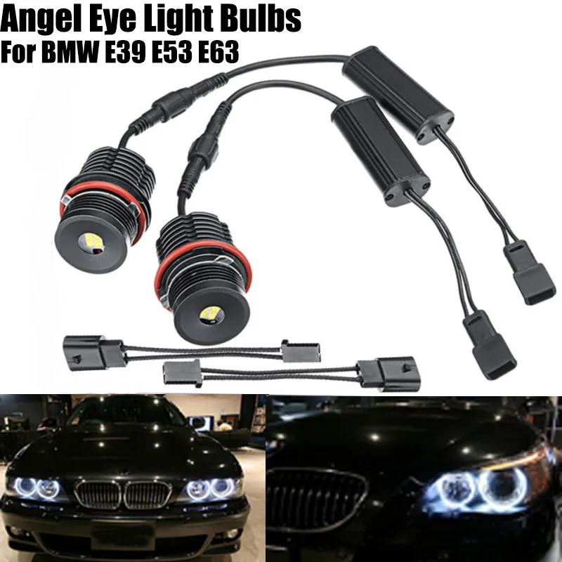 Luz de led para bmw, mostrador de ângulo branco, 80w, 6500k, super ...