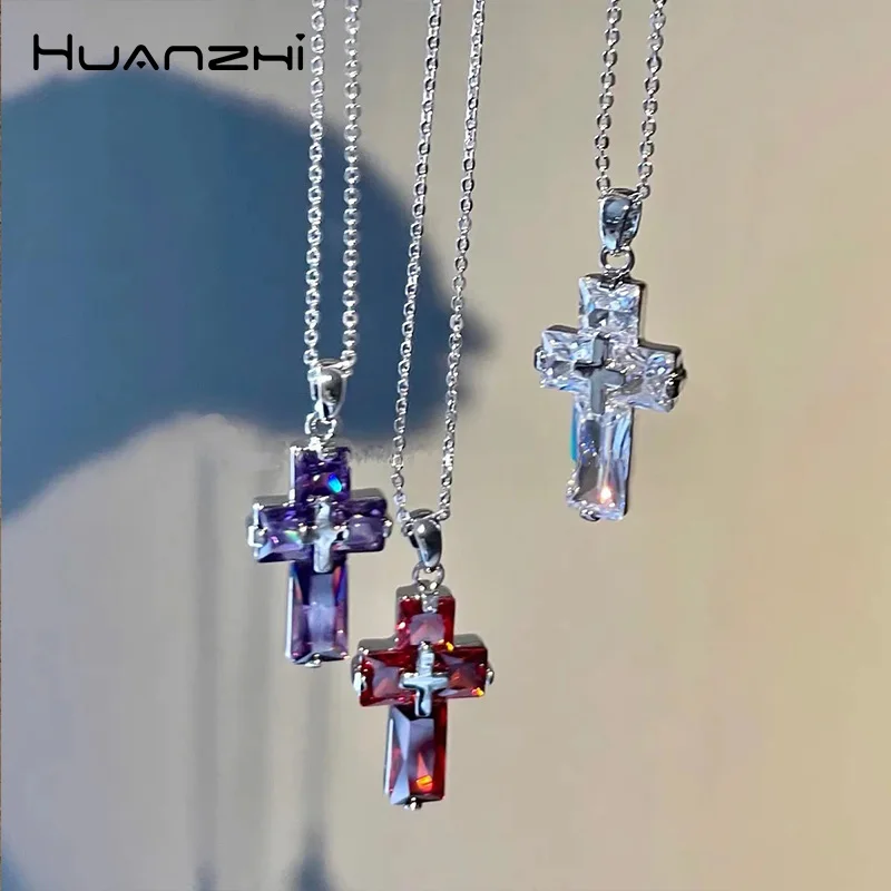 Transparent Cross Necklace