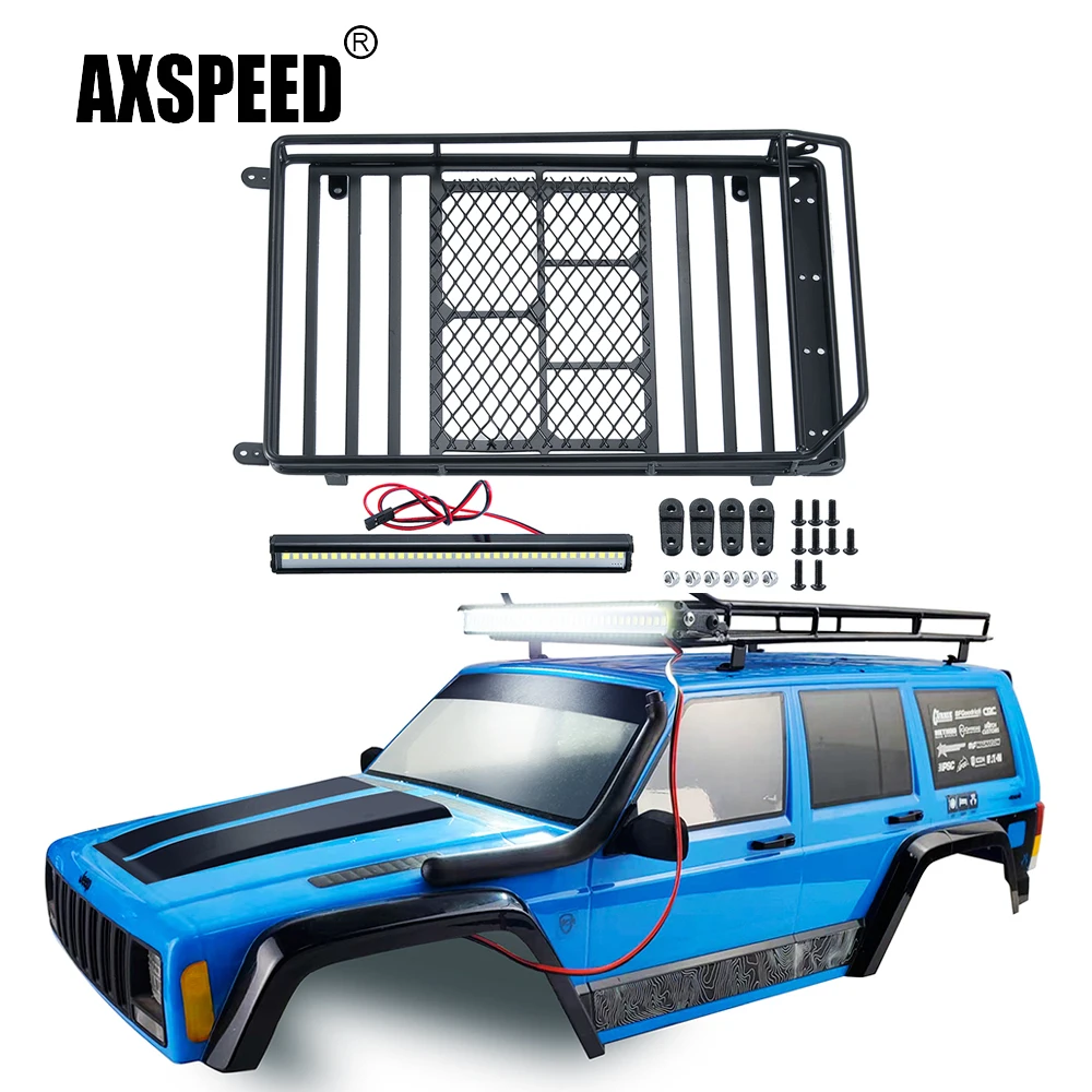 AXSPEED-Metal-Bagagem-Bandeja-Telhado-Rack-com-luzes-LED-Pe-as-do ...