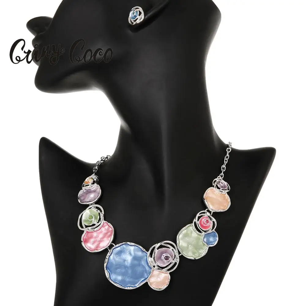 Cring Coco gargantilla de esmalte rosa para mujer, accesorios de moda ...