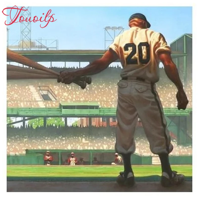 TOUOILP Diamond embroidery full DIY Baseball Diamond painting Cross ...