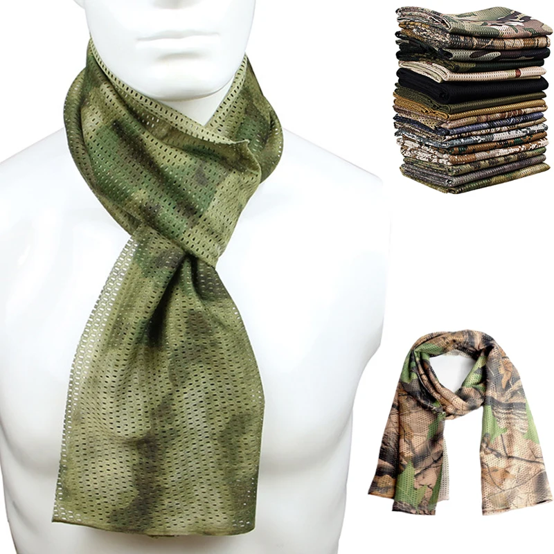 Tactical-Army-Military-Camouflage-Scarf-Men-Women-Neck-Warmer-Quick ...