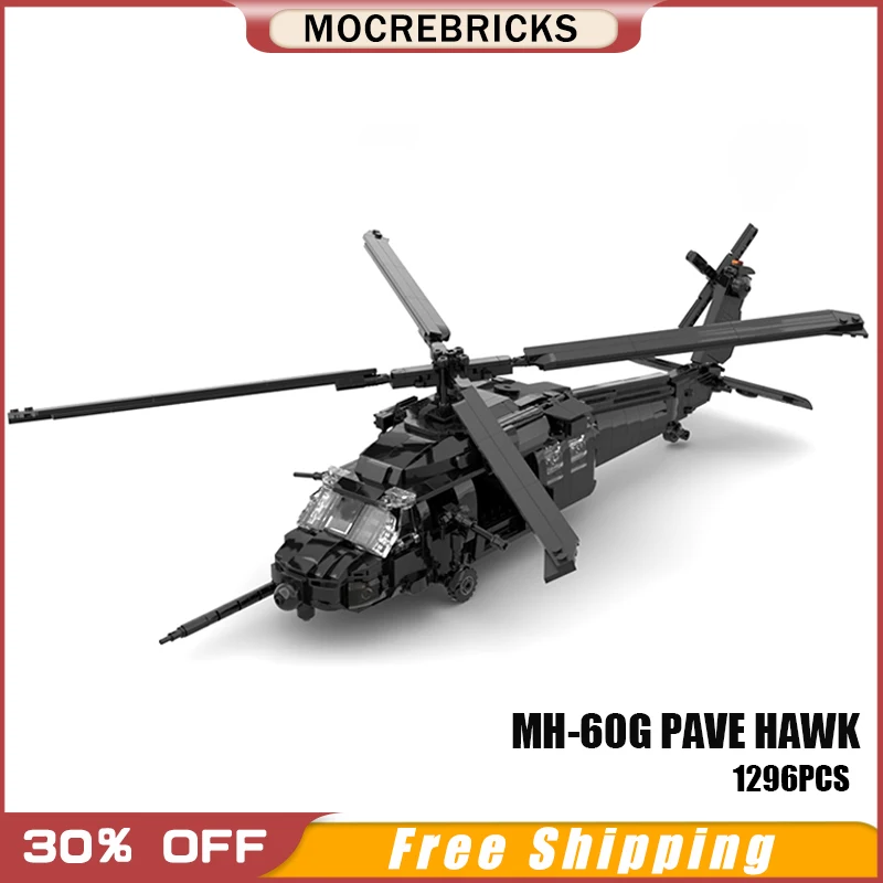 Children's Block Toy Helicopter MH 60G Pave Hawk MOC Building Block ...