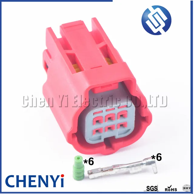 1 Set Red 6 Pin male or female Car OBD Diagnostic Plug Auto Universal ...