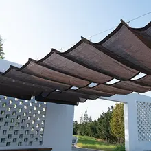 Customizable Courtyard Pavilion Telescopic Wave Sun Shade Net Sun Room ...