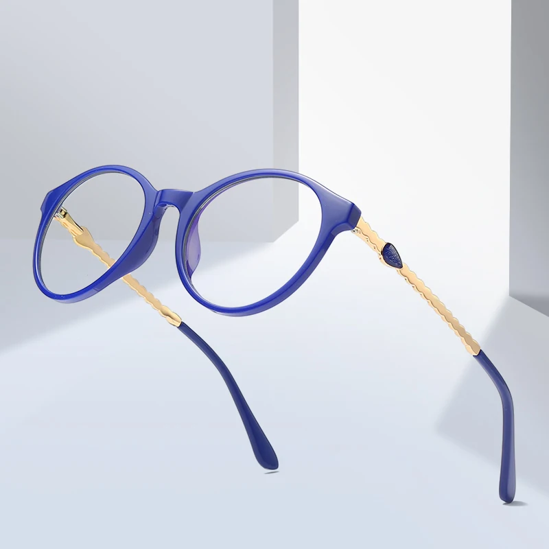 Hot-Fashion-Women-Eyeglasses-Blue-Plastic-Flexible-Female-Optical ...