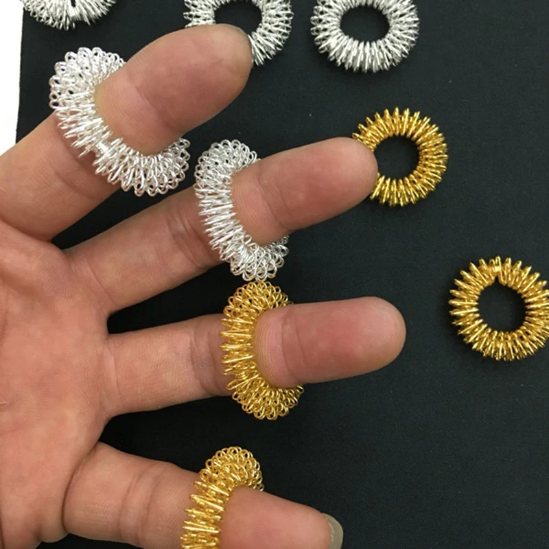 Finger Ring Toy Stress Relief Spiky Sensory Spring Fingers Rings Autism ...