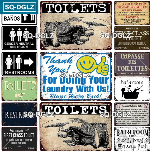 Vintage Toilet Signs