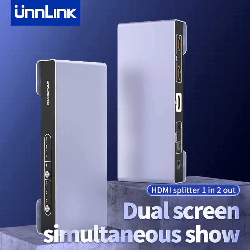 Unnlink 4k 60hz Divisor Hdmi 1x2 Com 3.5mm De Áudio Arco Fuction Para ...