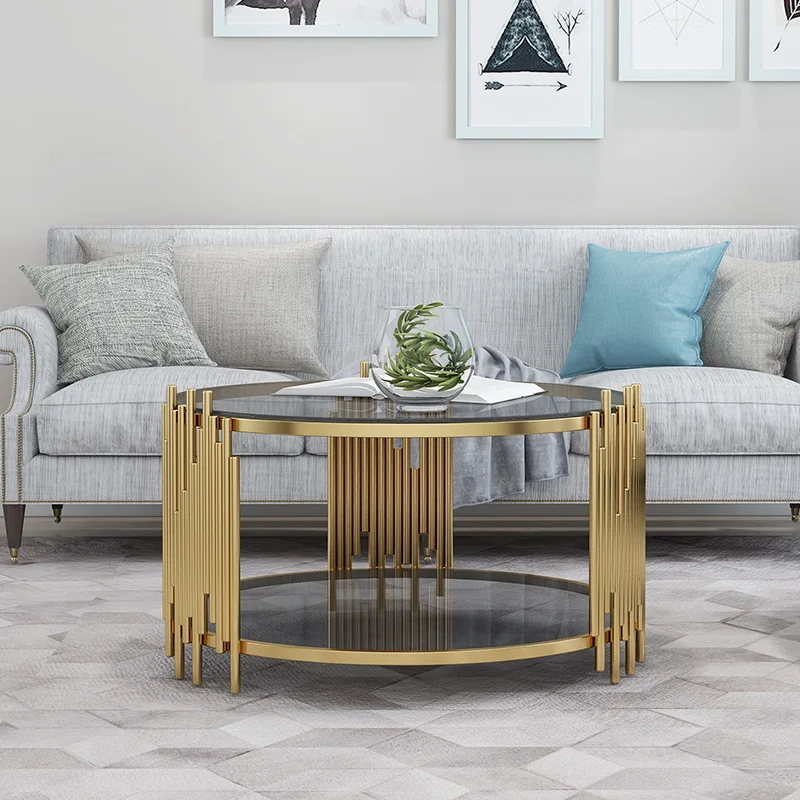 Luxury-Round-Coffee-Table-for-Living-Room-Center-Table-Double-Layer ...