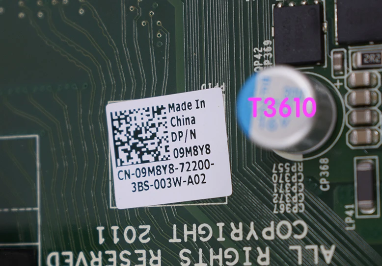 DELL T3610 Server Motherboard CN-09M8Y8 09M8Y8 9M8Y8 LGA2011 X79 ...