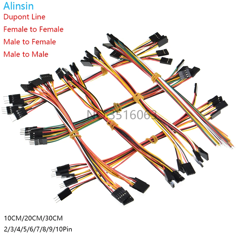 10pcs 10cm/20cm/30cm Double Head Dupont Line Jumper Wire Dupont ...