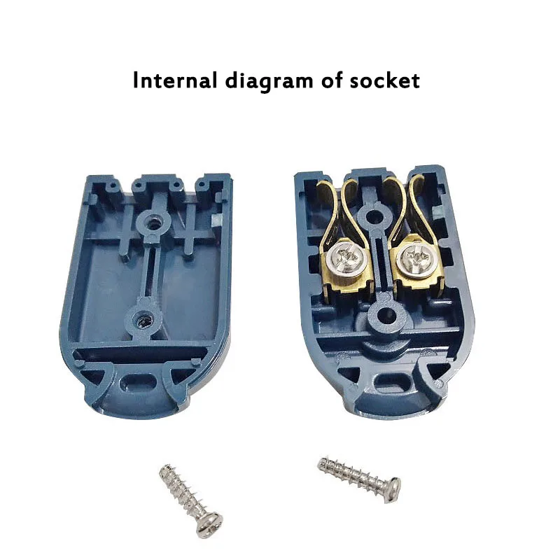 2 Pin US Plug Male Female Electric Plug Socket 10A 220V Detachable ...