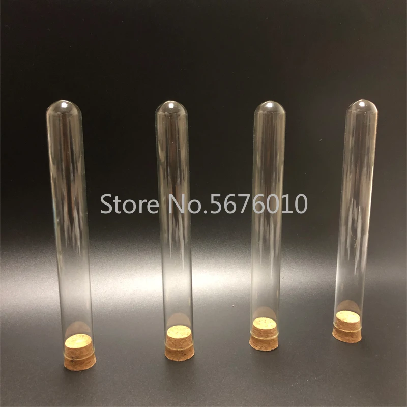20pcs-Lot-15-100mm-Lab-Glass-Test-Tube-with-Cork-Stoppers-Laboratory ...