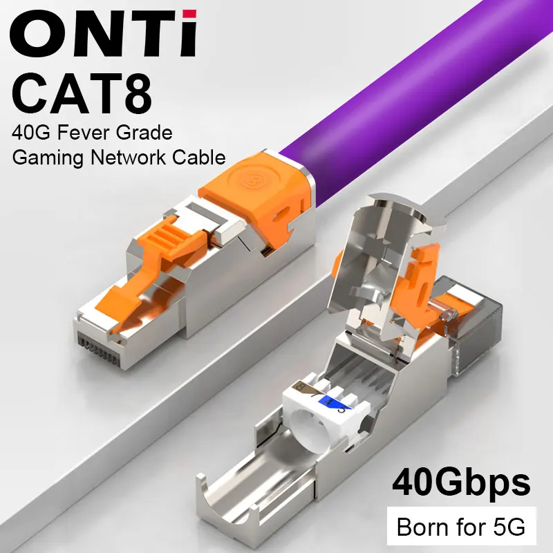 Onti Cat8 Round Ethernet Cable Network Cable High Speed 40gbps Sstp Utp ...