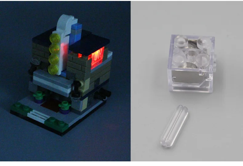 5pcs/lot compatible legos Minecrafted LED bricks Blocks MOC DIY light ...