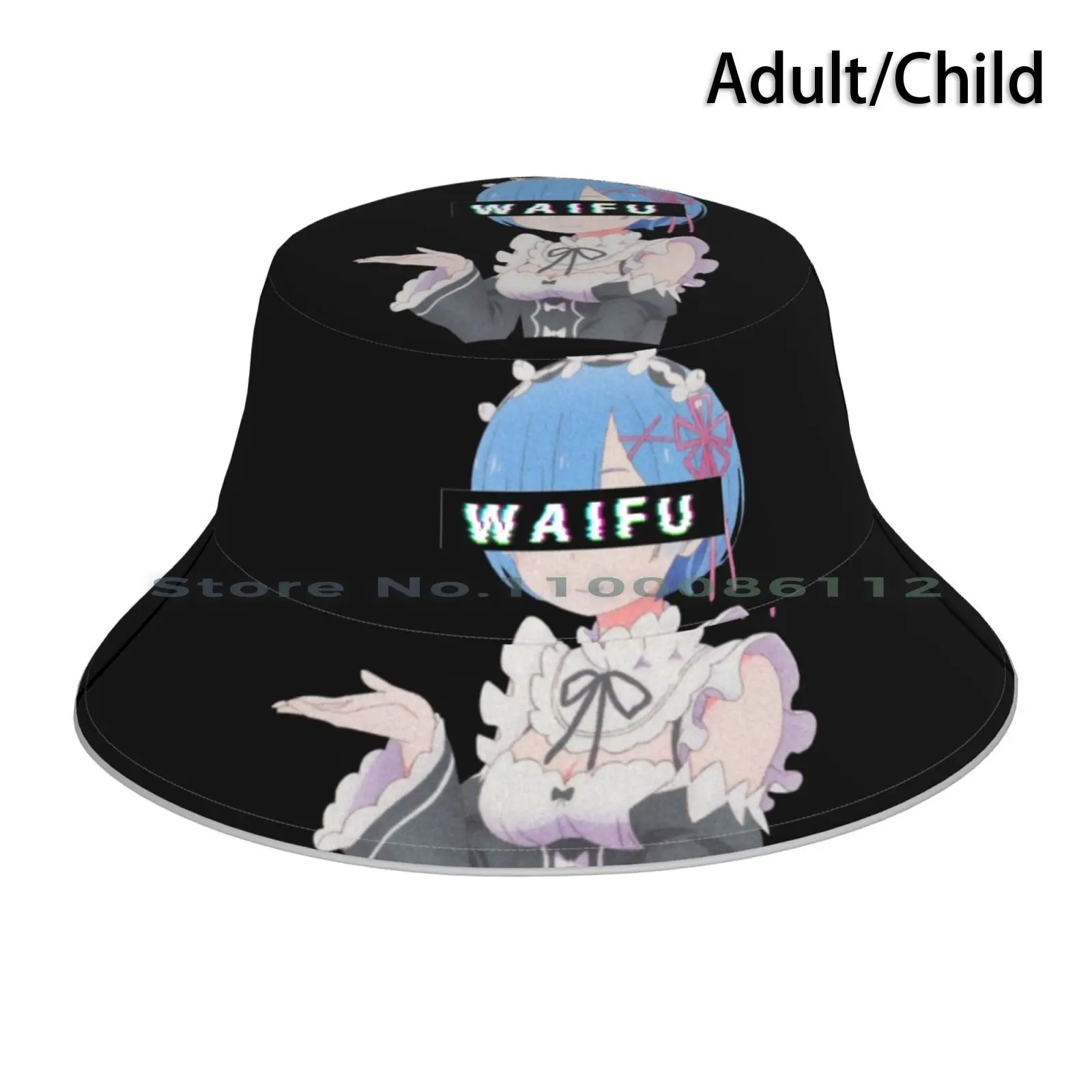 Waifu-Bucket-Hat-Sun-Cap-Waifu-Rem-And-Ram-Re-Zero-Anime-Girl-Hentai ...