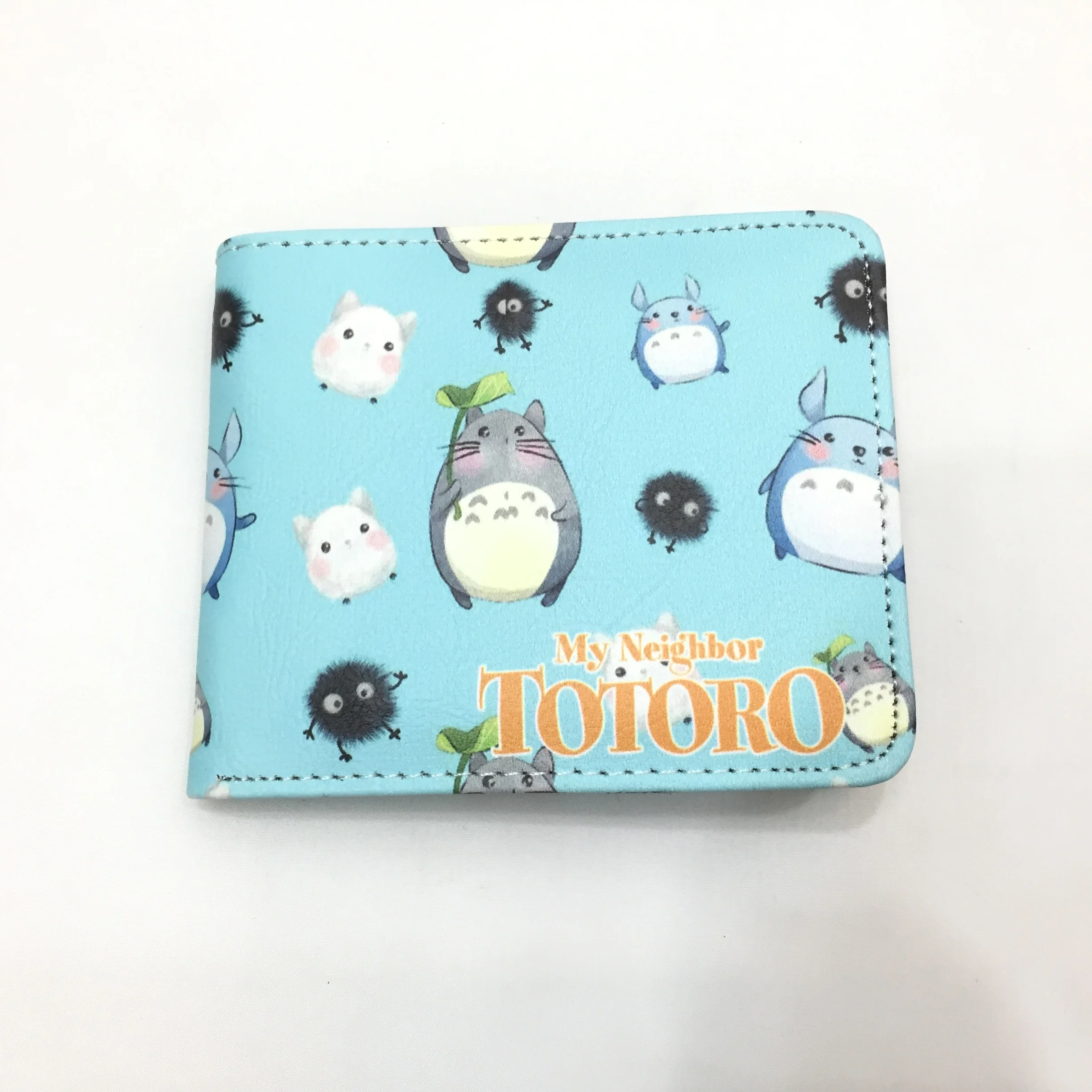 Cartoon Totoro Printed Canvas Short Wallet - KawaiiMerch.com