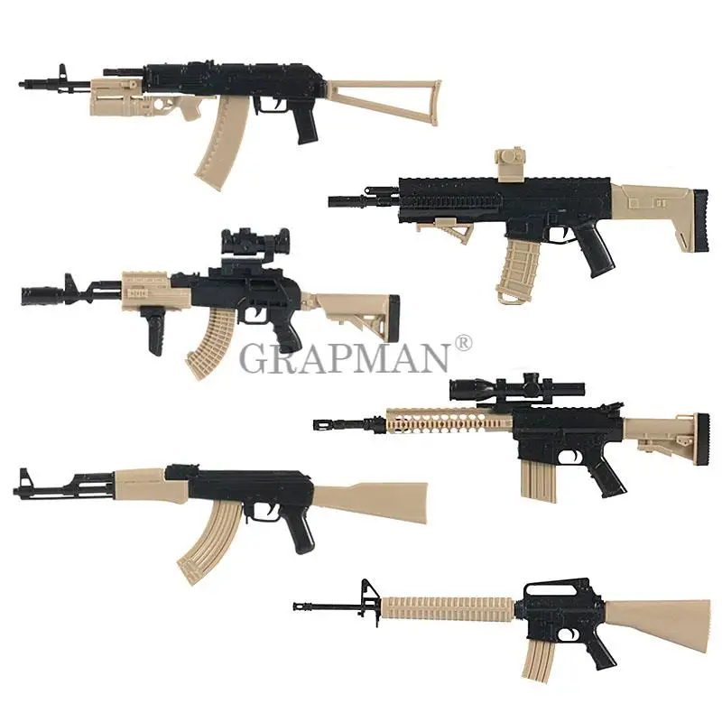1/6 Assemble Coated Gun Model AK47 AK74 AKM ARC M4 M16 Refle Plastic ...