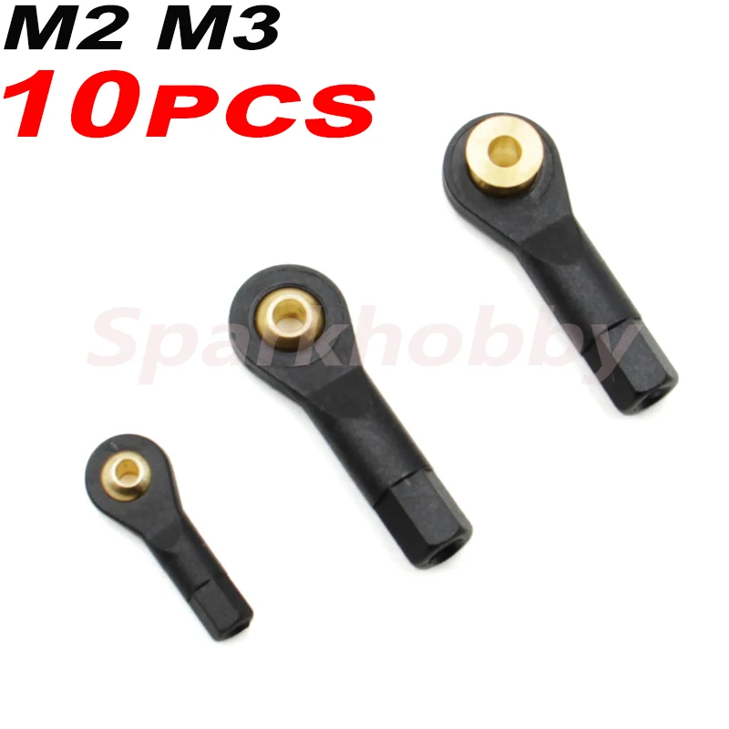 10PCS M2 M3 Nylon Metal ball head buckle Linkage Pull Rod Tie rod end ...
