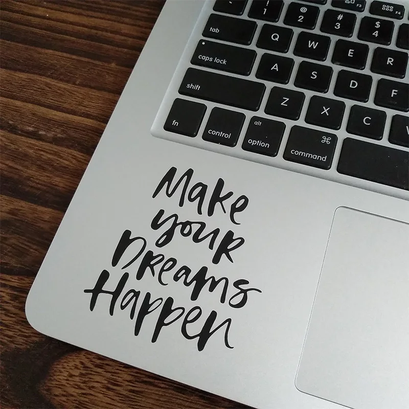 Self motivation Dream Quote Trackpad Decal Laptop Sticker for MacBook ...