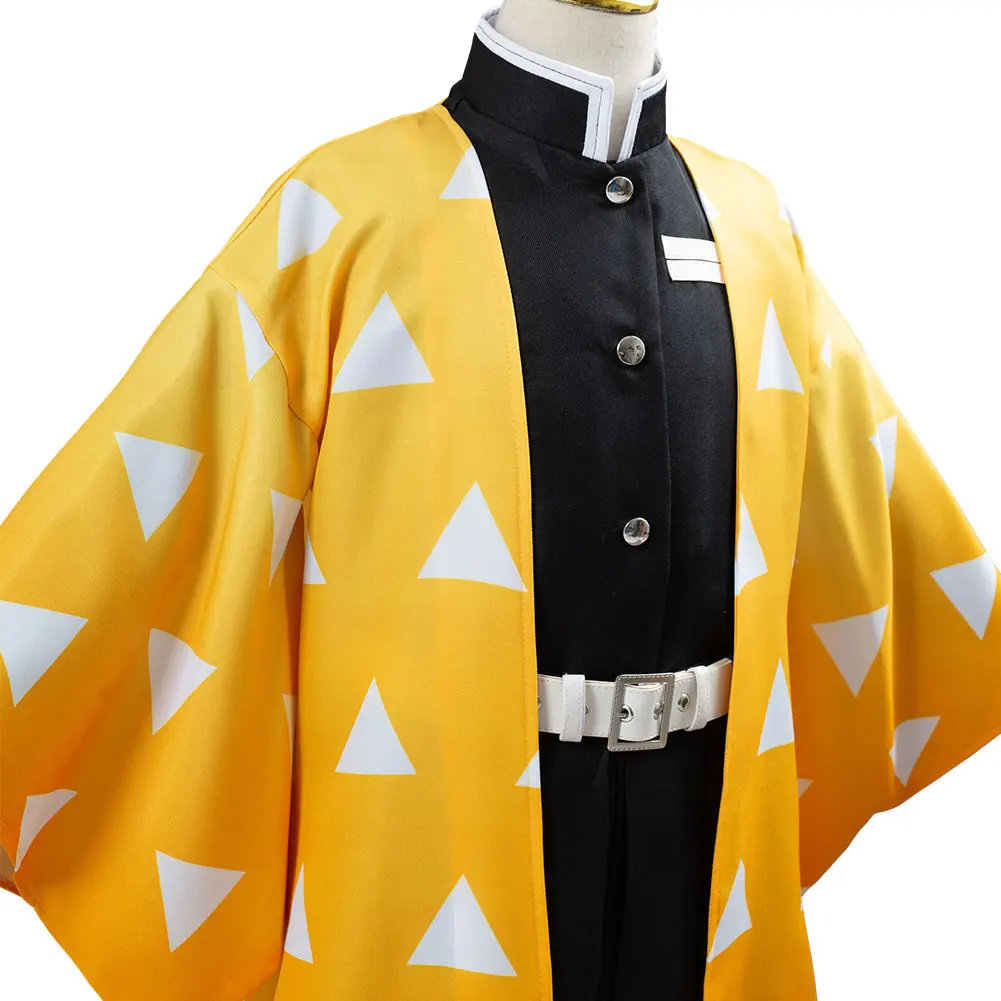 Anime Demon Slayer Zenitsu Cosplay Costume - AllCosplay.com