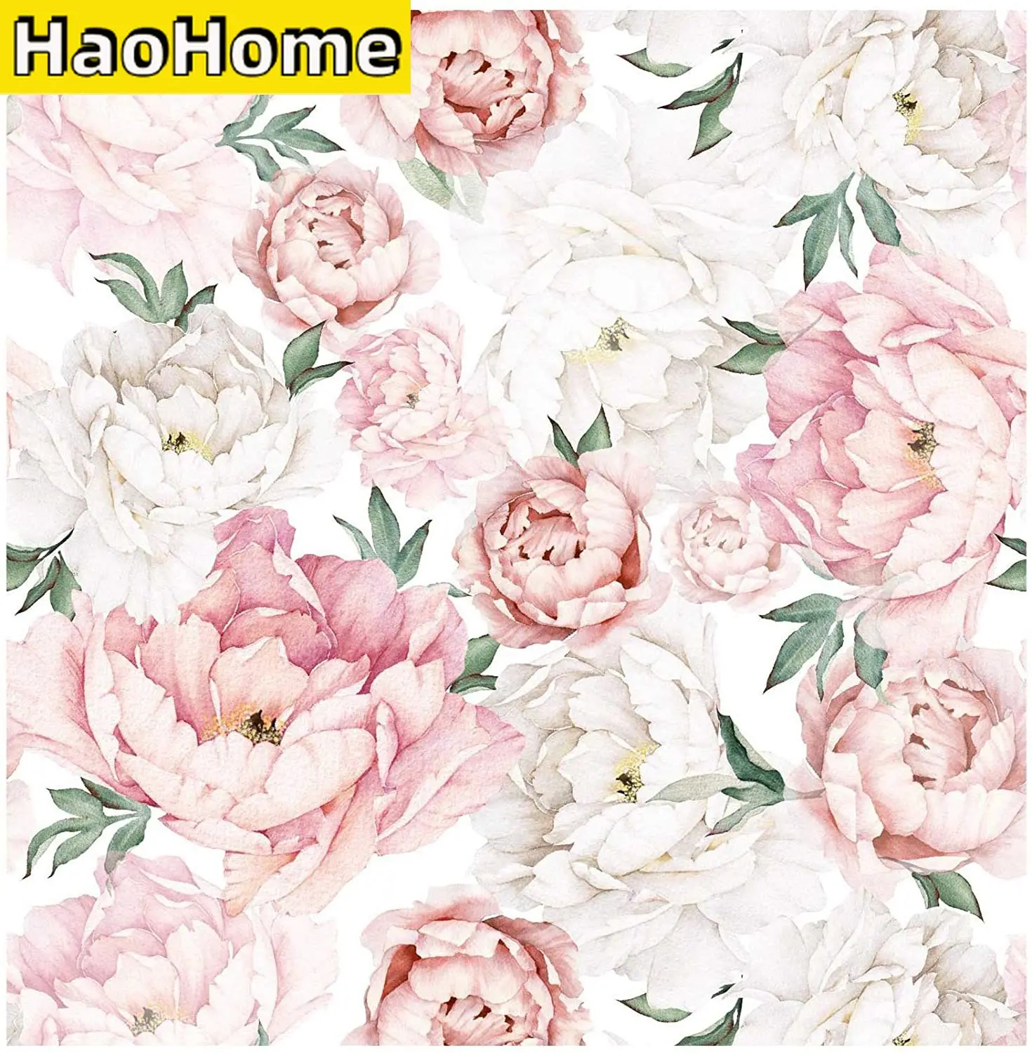 Wei-Rosa-Sch-len-und-Stick-Tapete-Abnehmbare-Frische-Pfingstrose-Selbst ...