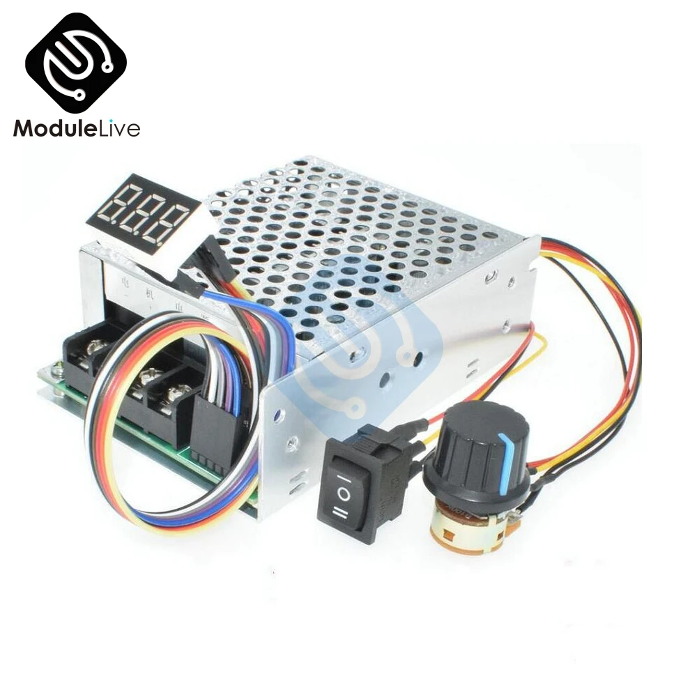 New 40A Digital Display Two-way DC Motor Speed Controller 0-100% ...