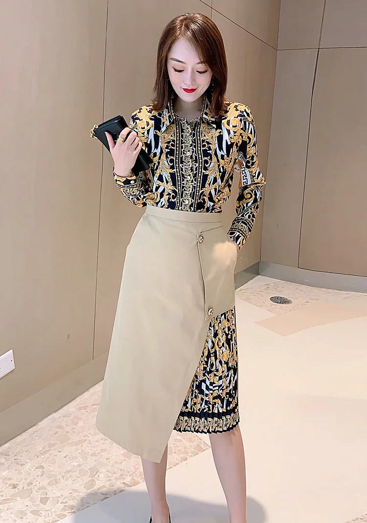 Осенняя Новинка, модные высококачественные вечерние рубашки с принтом ...