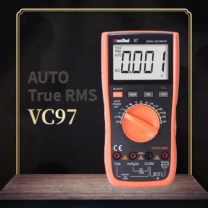 Ruoshui Vc97 Victor Digital Multimeter 4000 Counsts Resistance Capacitance Frequency Temperature ...