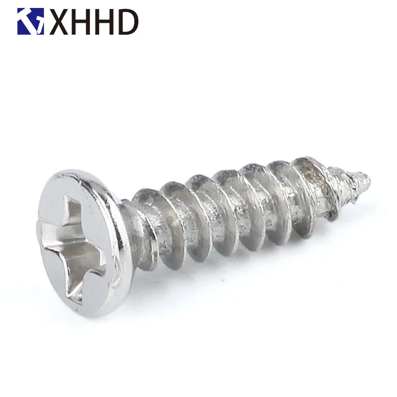 M2 M2.2 M2.3 M2.6 M3 M4 Flat Head Self Tapping Screw Phillips Cross ...